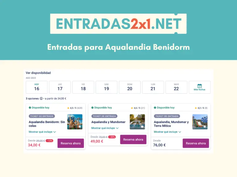 Entradas Aqualandia 2x1 Benidorm Baratas > Precio 2023, Descuentos, Ofertas, Códigos Promo